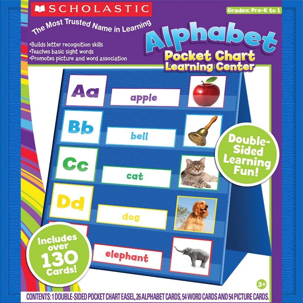 Amazon.com: Scholastic Alphabet Pocket Chart Activity Center ~ Includes ...