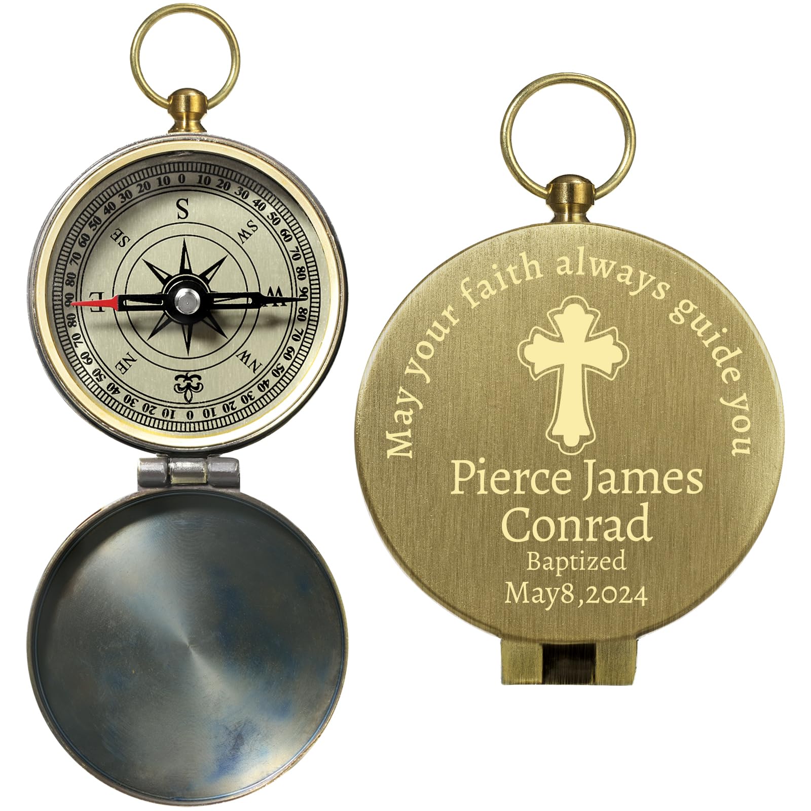 Baptism Gift Custom Baptism Compass Gift, Personalized Christening ...