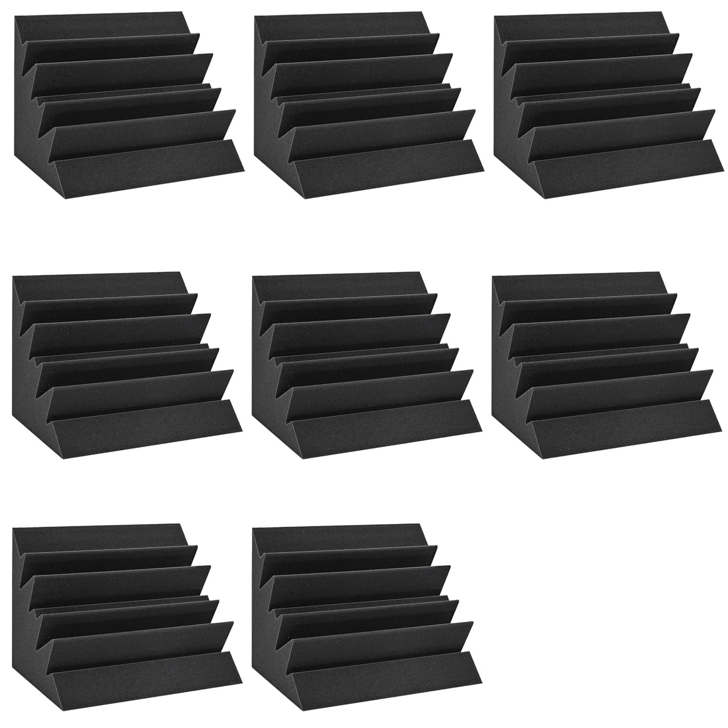 Snapklik.com : Acoustic Corner Bass Traps 8 Pack 7" X 7"x 12 ...