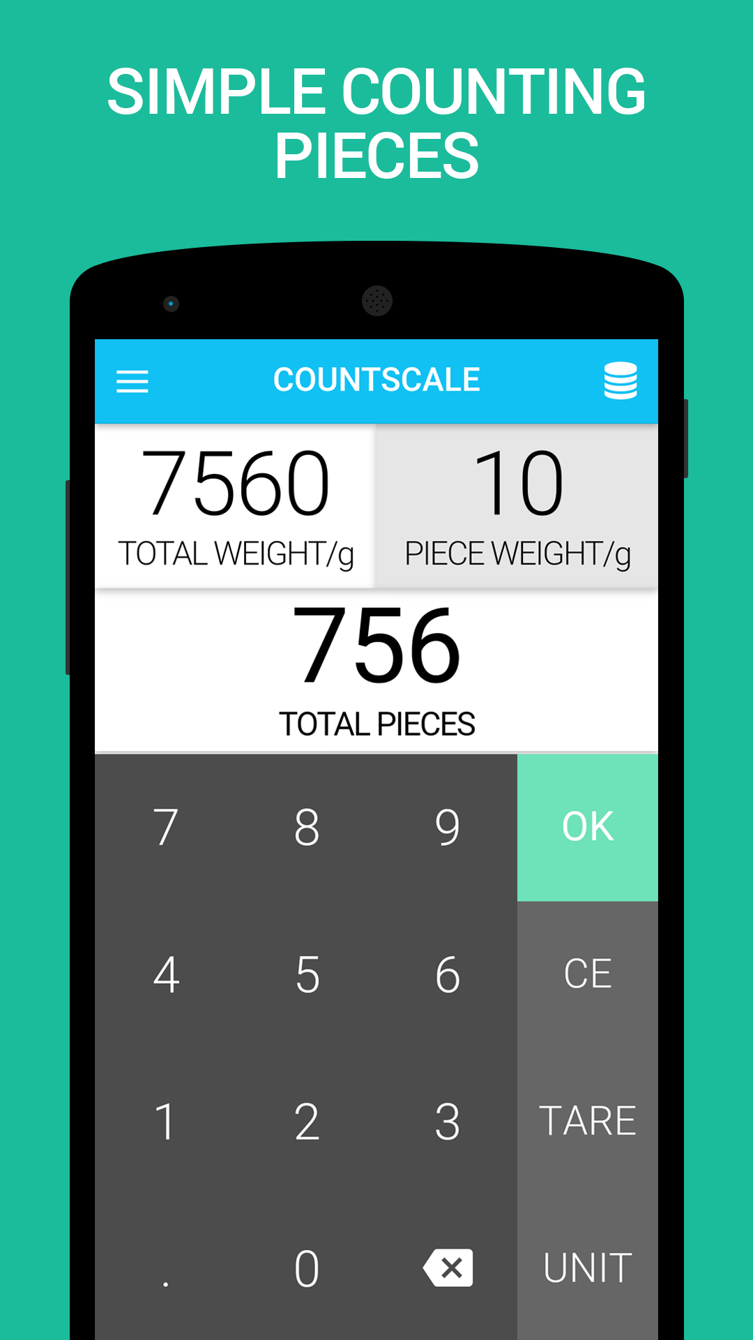 Countscale lite digital counting scale - App on Amazon Appstore