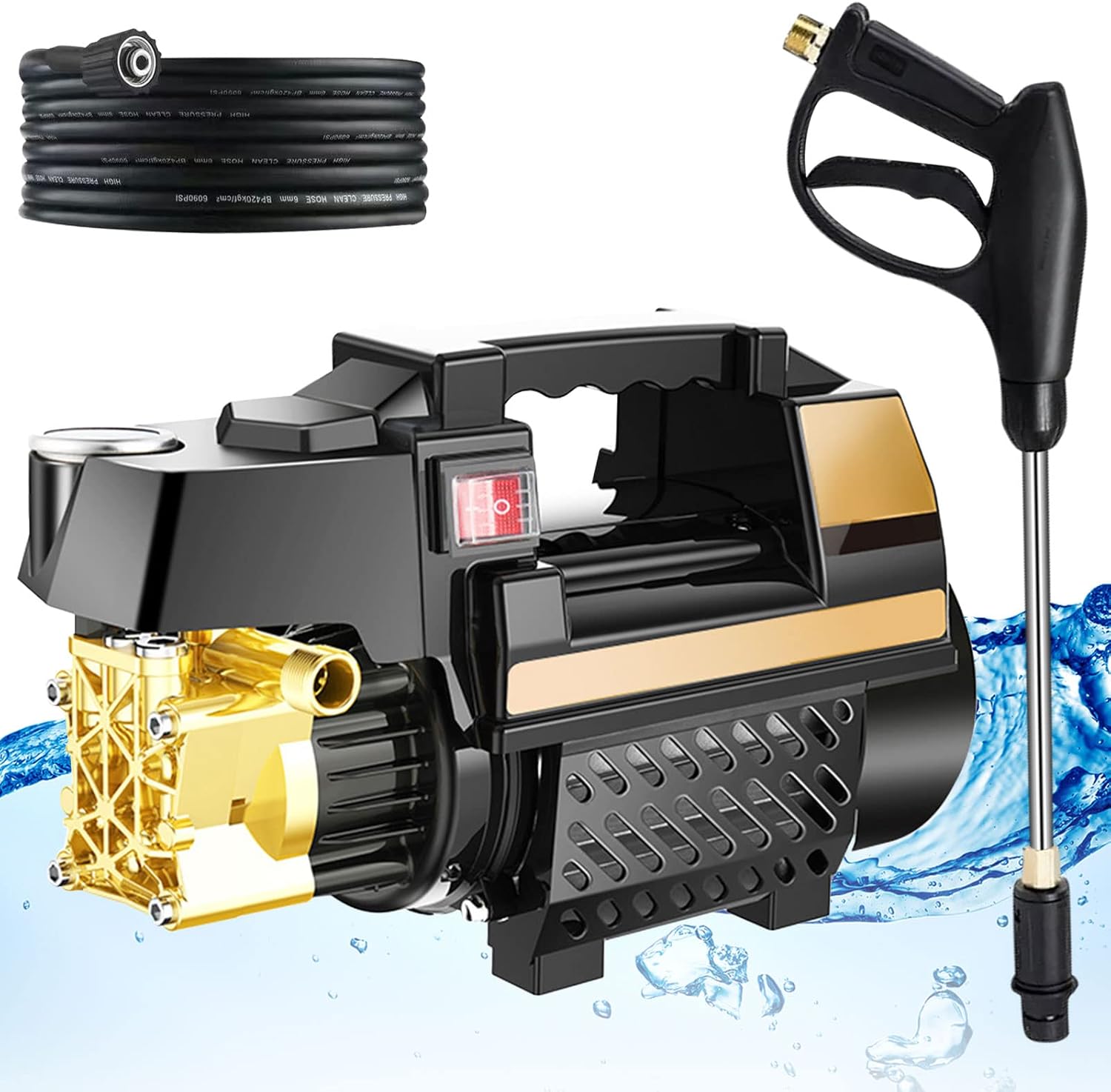 Amazon.com : Pressure Washer Gun, 3000 PSI 2.3GPM Electric Power Washer ...