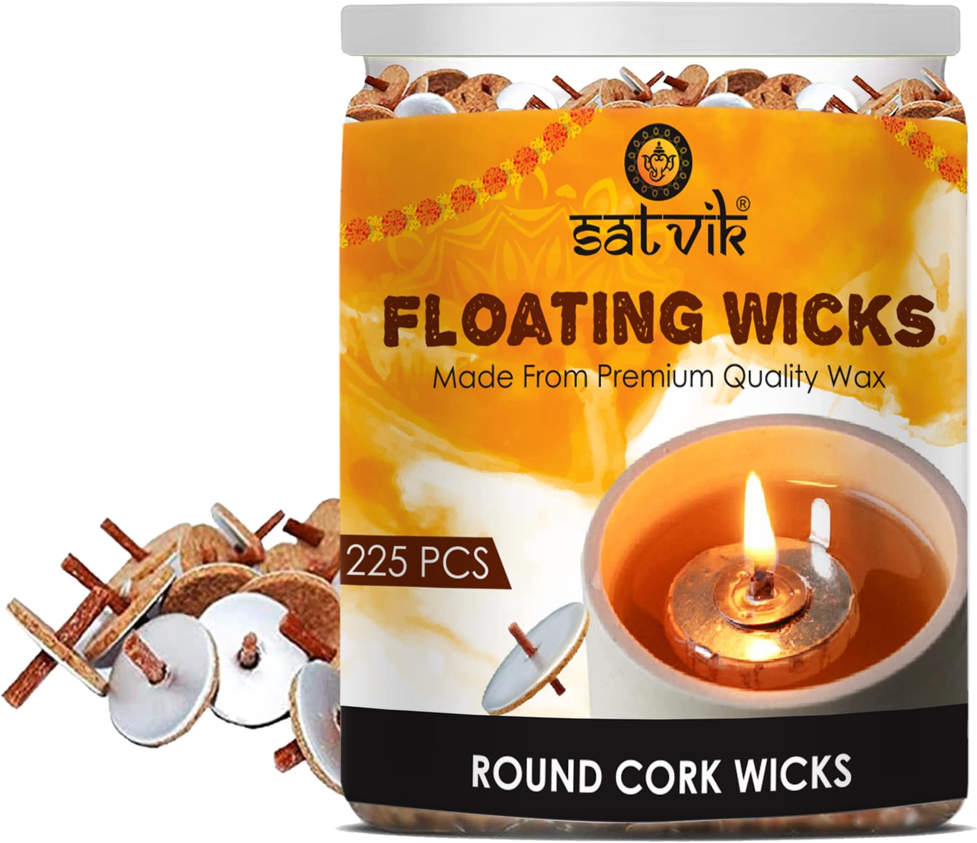 Amazon.com: Round Floating Wicks - 100 Count (Approx.), Cotton Wicks ...