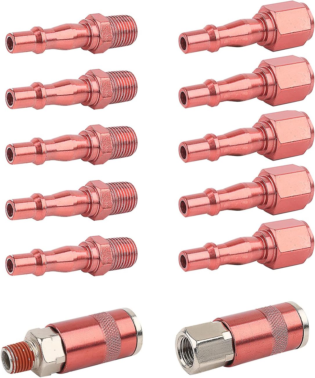 ORAZIO 12PCs 1/4" BSP Air Line Compressor Hose Quick Coupler Connector ...