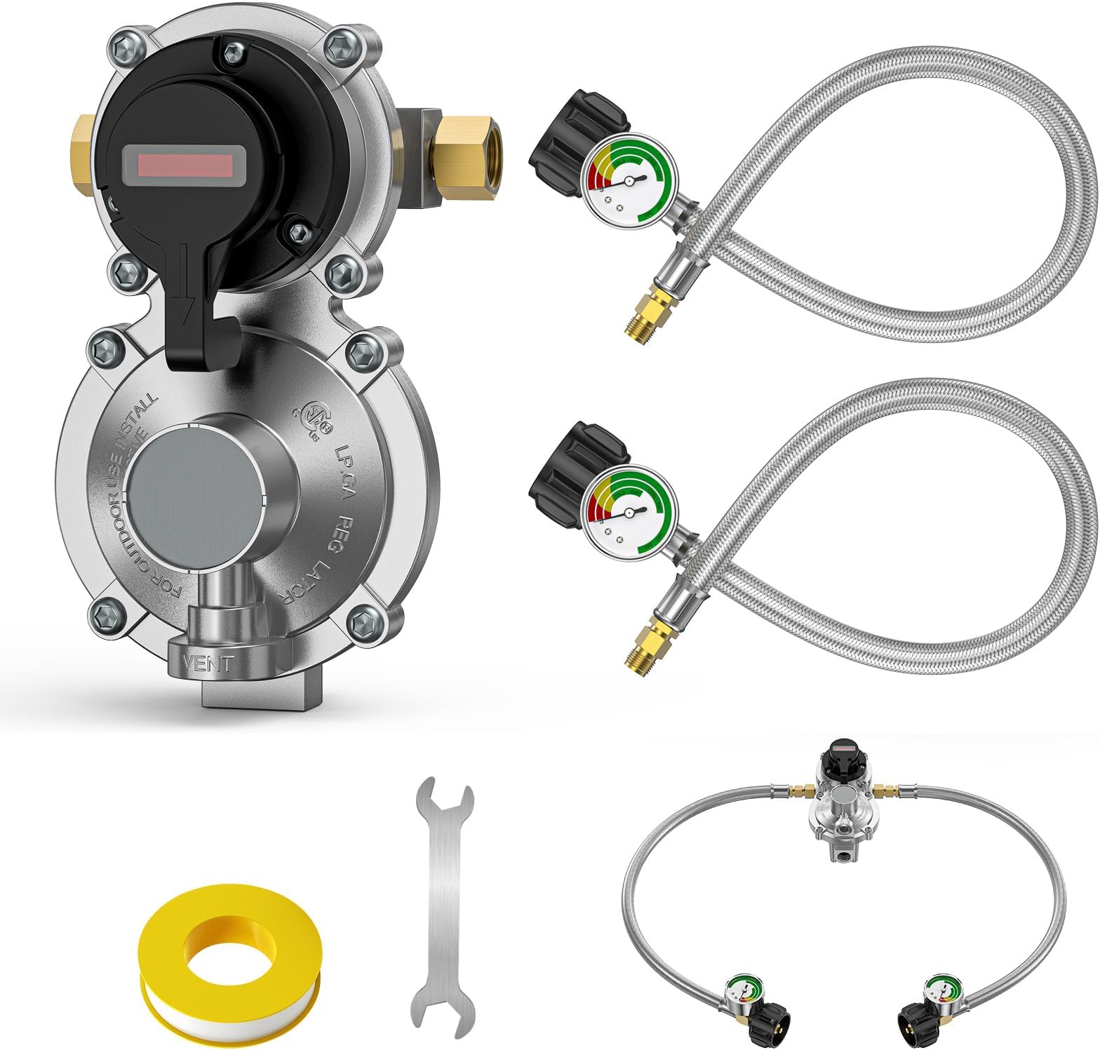 Amazon.com : Gertrdti RV Propane Regulator, 2-Stage Automatic ...