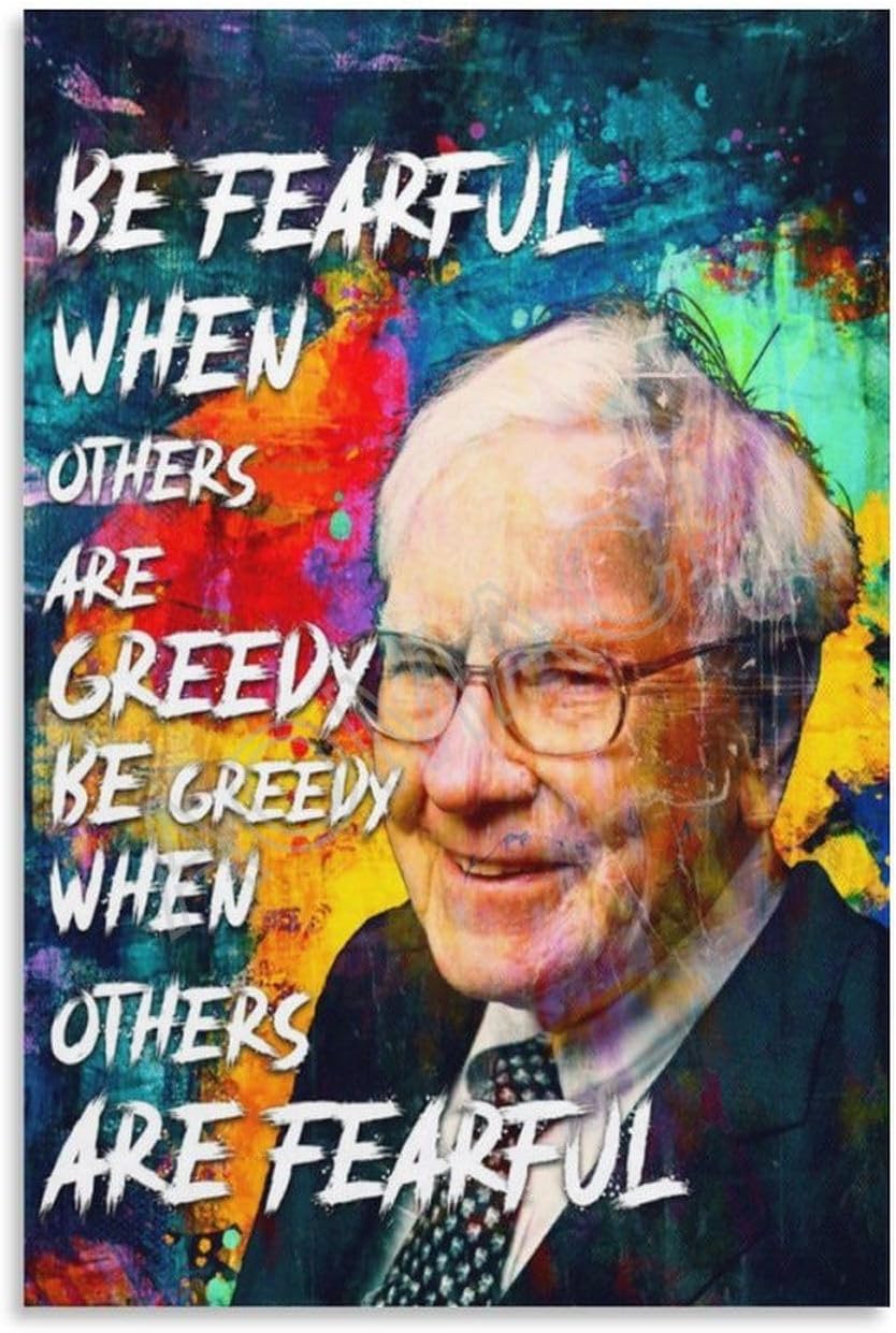 Amazon.com: Trader Motivation Poster, Warren Buffett, Stock Market ...