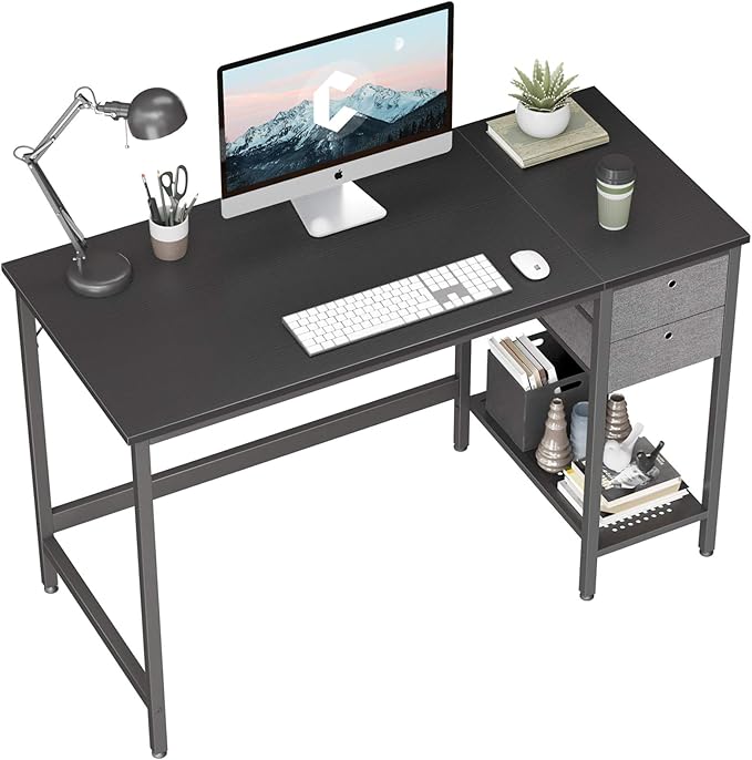 Amazon.com: Cubiker Computer Home Office Desk with Drawers, 47 Inch ...