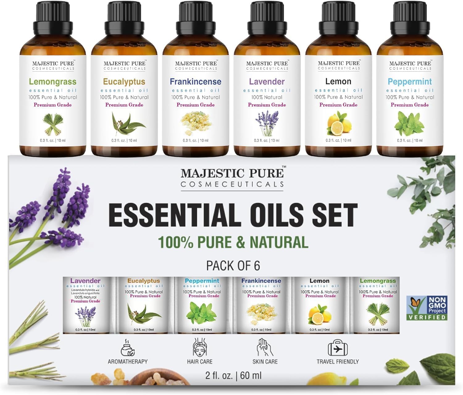 Amazon.com: Essential Oils Set, Aromatherapy Essential Oil Kit for ...