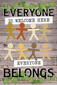 Amazon.com: Laminated Everyone Is Welcome Here Everyone Belongs ...