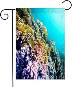 Amazon.com : Welcome Garden Flag Coral Scape Fish Red Egypt Polyps ...