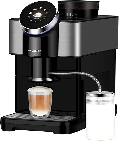 Amazon.com: Dr.coffee H2 Fully Automatic Coffee Machine, Espresso ...