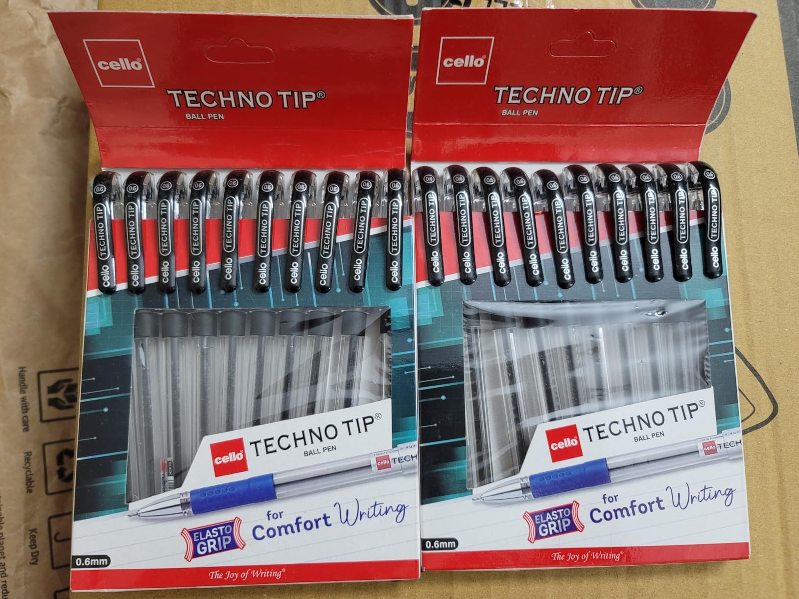 Cello Technotip Ball Pen Set (Pack of 10 pens - Black) | Lightweight ...