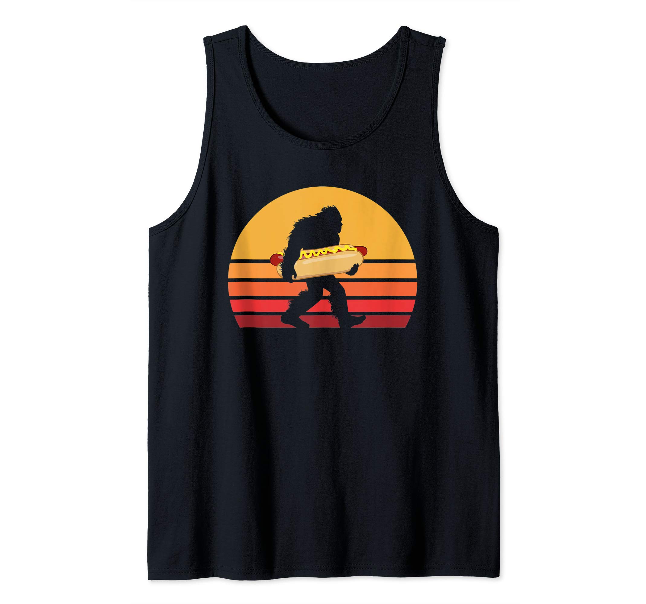 Amazon.com: Retro Bigfoot Hot Dog Sasquatch Hotdog Tank Top : Clothing ...