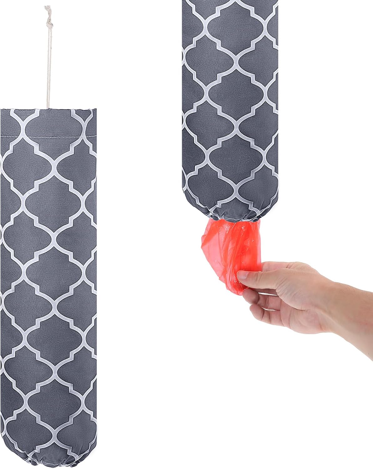 Amazon.com - Wanmu Plastic Bag Holder, Wall Mount Adjustable Grocery ...