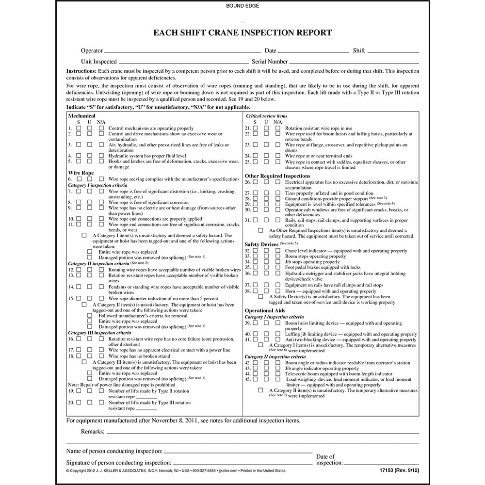 Osha Safety Inspection Forms