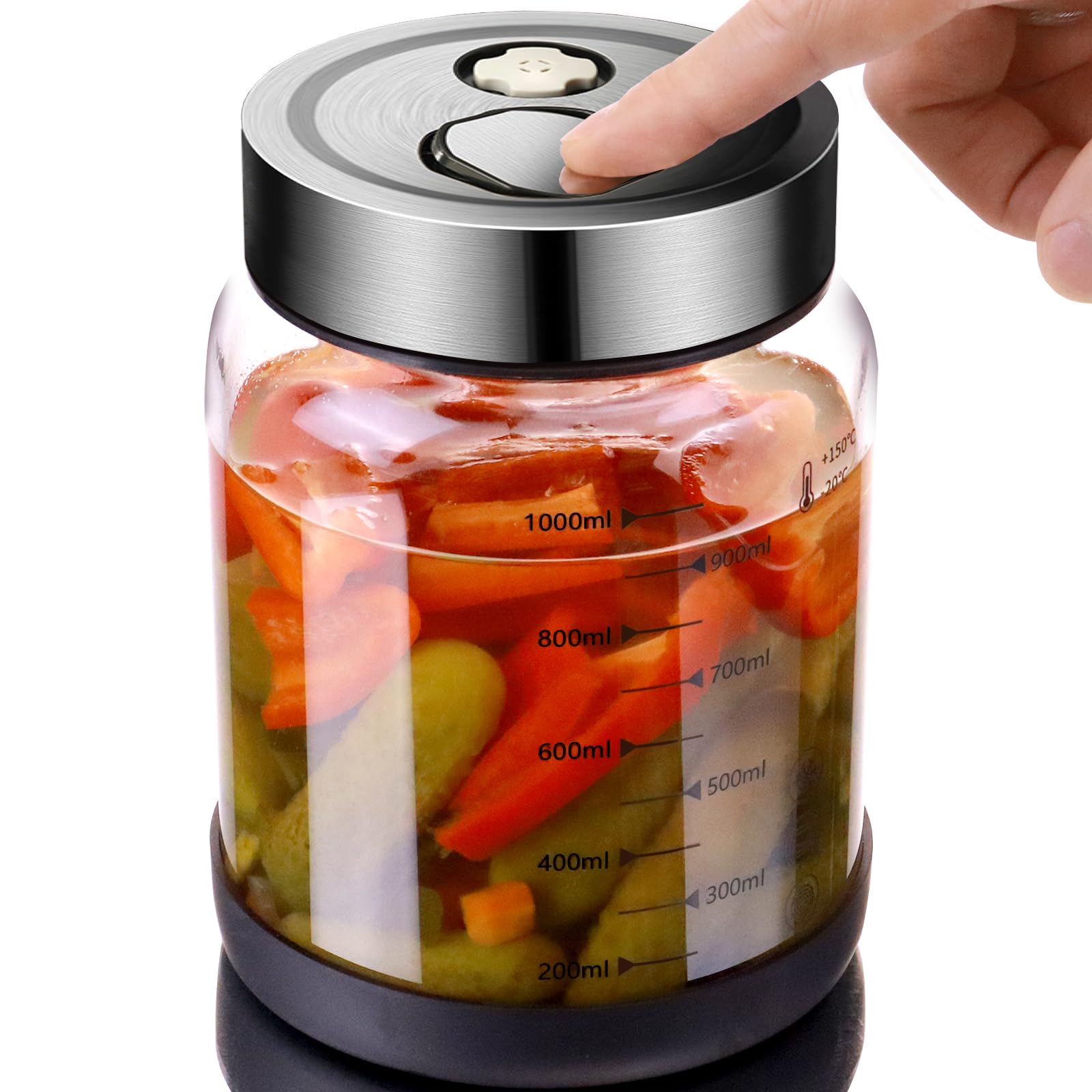Amazon.com: Matifaner 40 oz Fermentation Mason Jar, 40 oz Glass Pickle ...