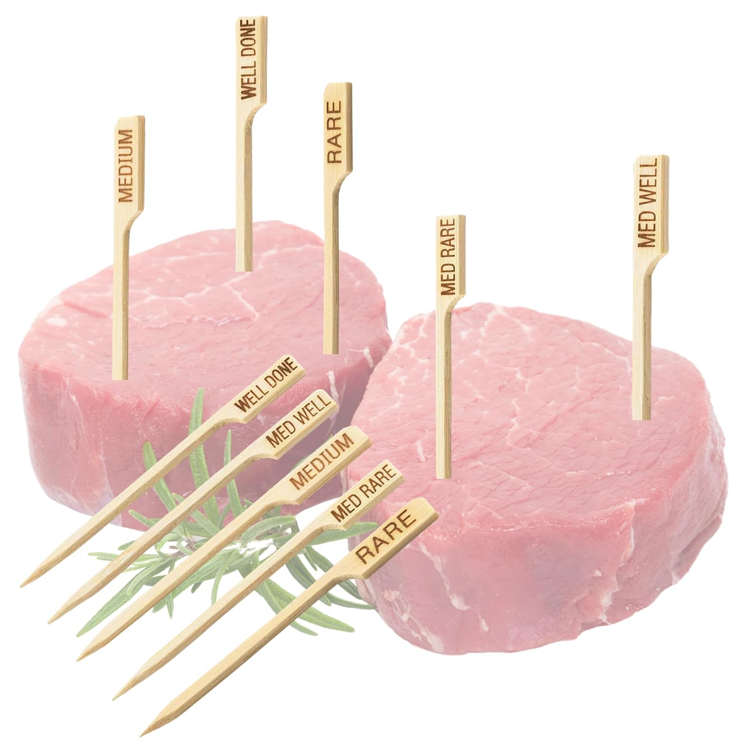 Amazon TableCraft H1028 Steak Markers Bamboo Wood Meat Picks For amazon-tablecraft-h1028-steak-markers-bamboo-wood-meat-picks-for