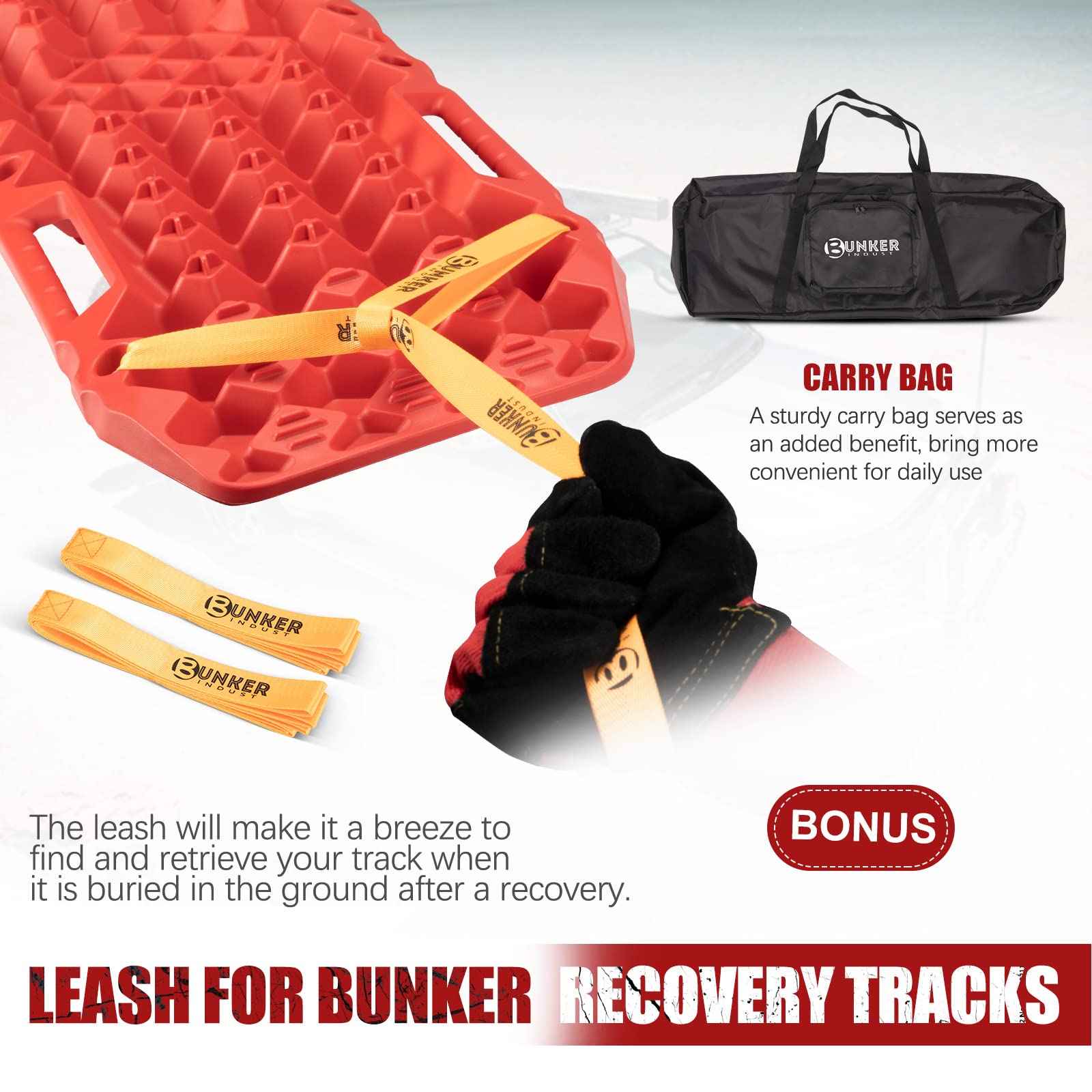 BUNKER INDUST Off-Road Traction Boards with Jack Lift Base,2 Pcs ...