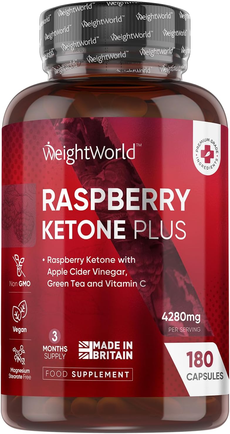 Raspberry Ketone Plus 4280mg - with Apple Cider Vinegar, Vitamin C ...