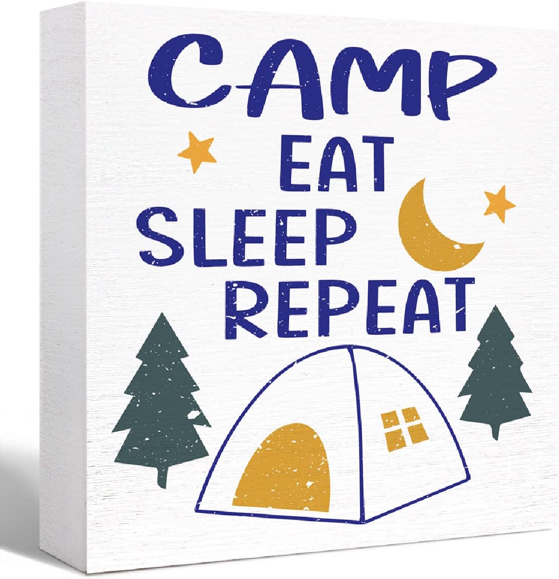Amazon.com: Camping Decor Funny Camping Sign Rustic Colorful Camp Eat ...