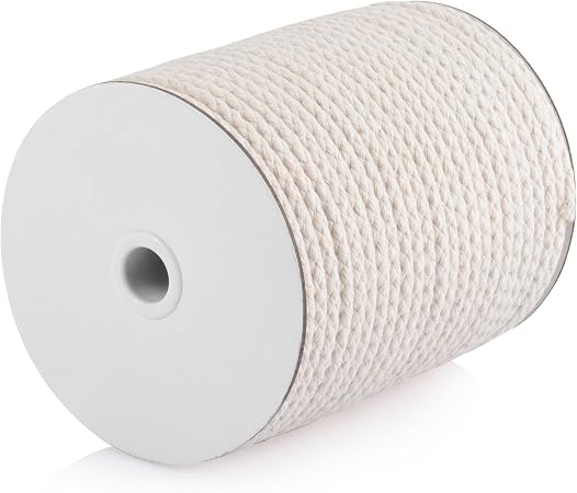 Amazon.com: CAQUBO Braided Macrame Cord 8mm x 65 Yards, Beige Color ...
