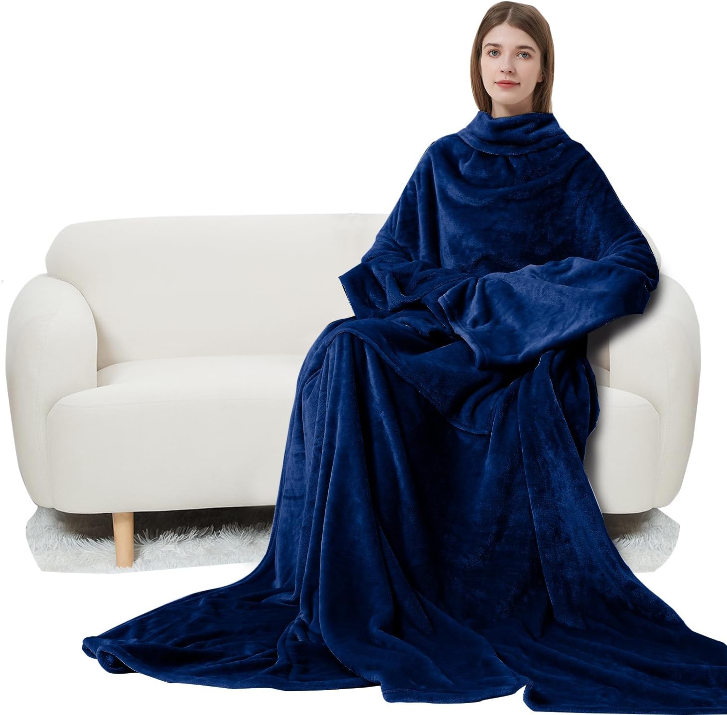 Amazon.com: Slanket The Ultimate Fleece Blanket with Sleeves & Foot ...
