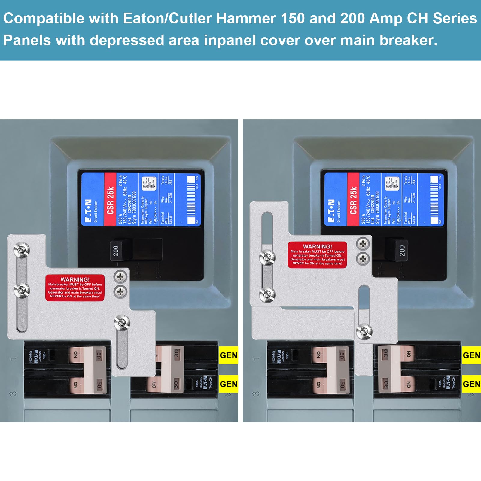 Snapklik.com : Generator Interlock Kit For Eaton Cutler Hammer Type CH ...