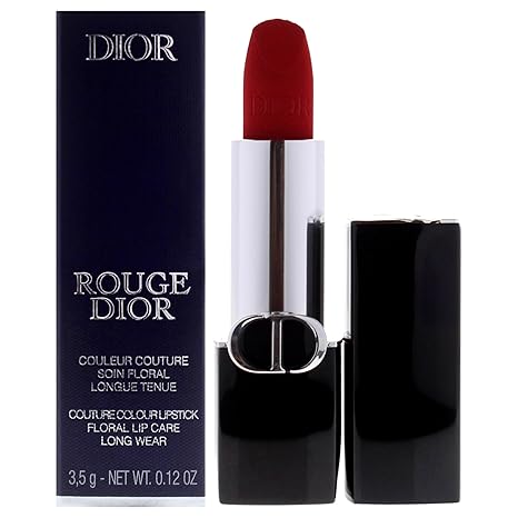 Amazon.com : Rouge Dior Couture Velvet Lipstick - 999 Velvet by ...