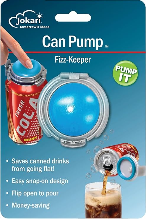 Jokari 0105101P3 Fizz-Keeper Can Pump and Pour, Assorted Colors ...