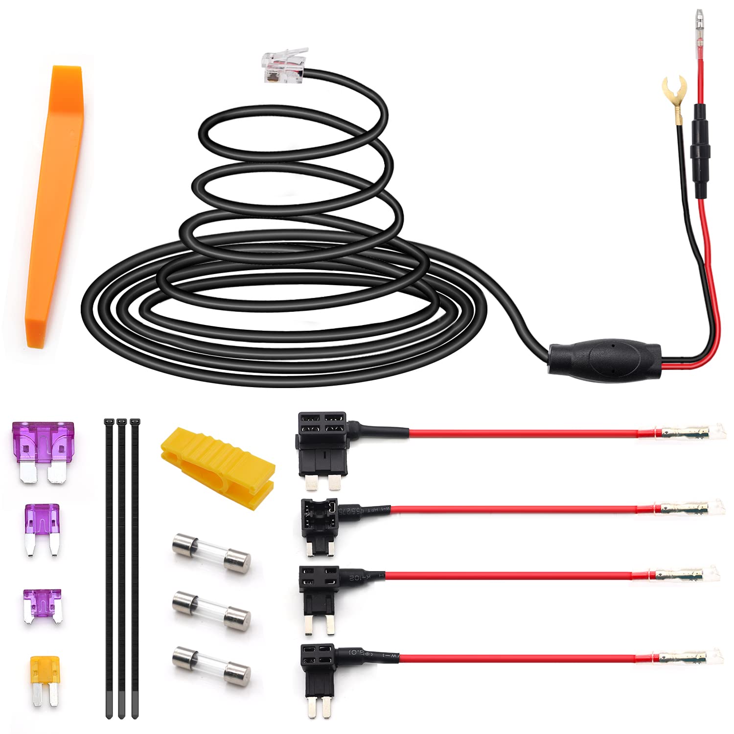 Amazon.com: maierke 13FT RJ11 Style Radar Detector Hardwire Kit,Quick ...