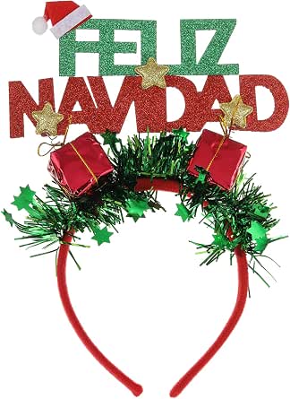 Amazon.com: Madison Tyler FELIZ NAVIDAD Christmas Headbands for Women ...