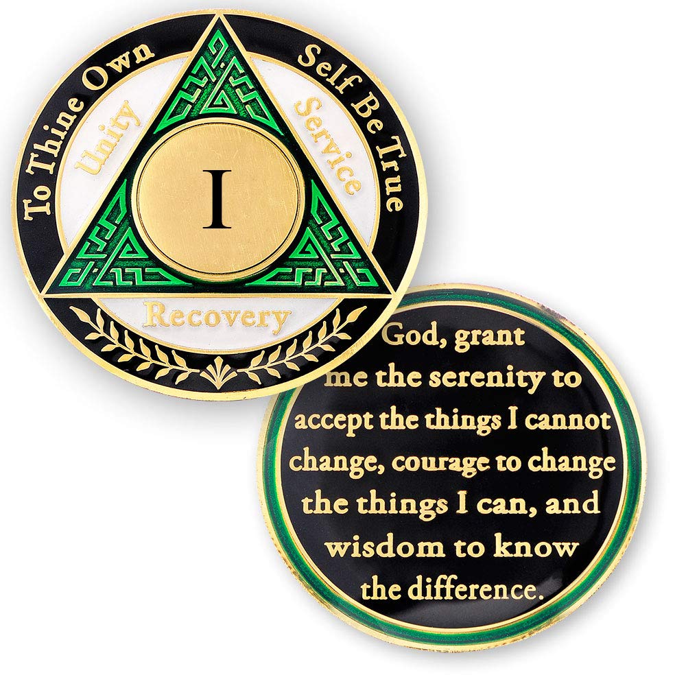Amazon.com: 1 Year AA Medallions Coin - Alcoholics Anonymous Chips ...