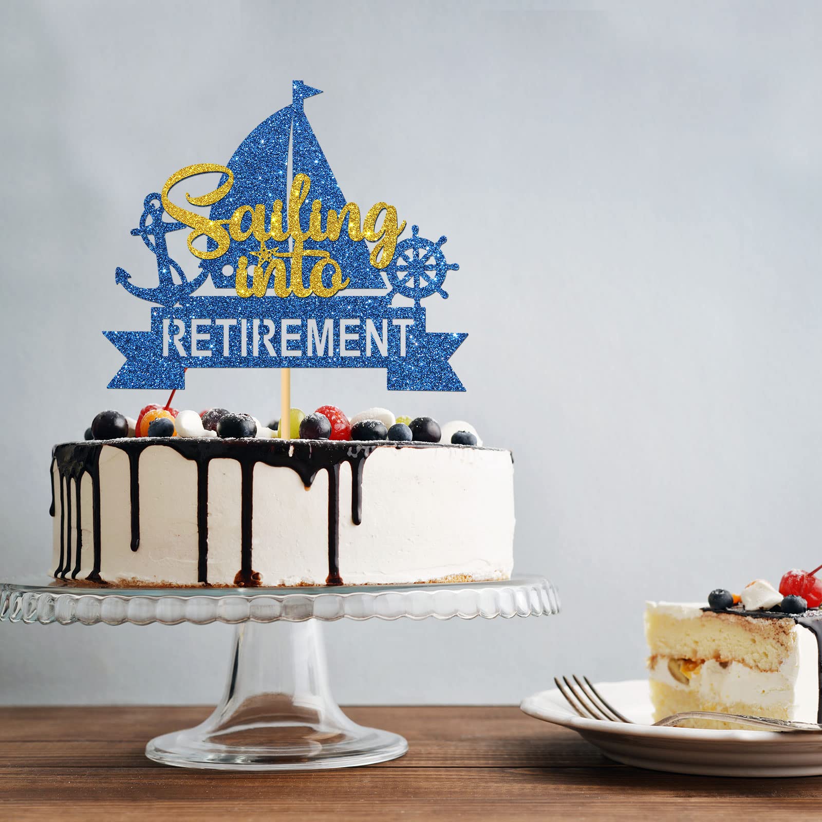 Snapklik.com : Sailing Into Retirement Cake Topper - Nautical ...