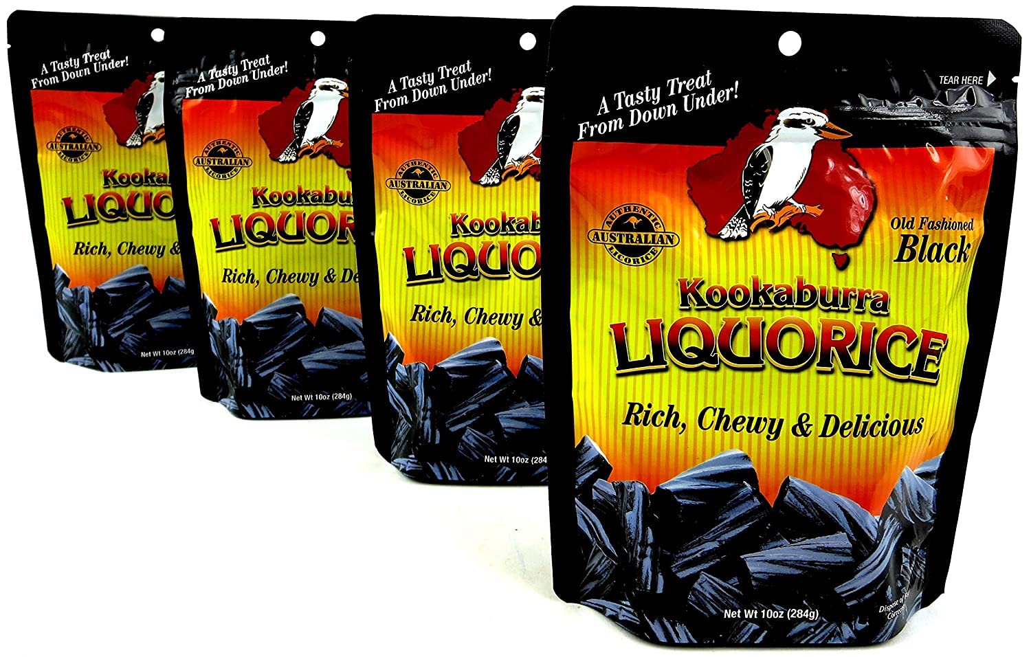 Buy Kookaburra Old Fashioned Black Liquorice, 10 oz Bags in a BlackTie ...