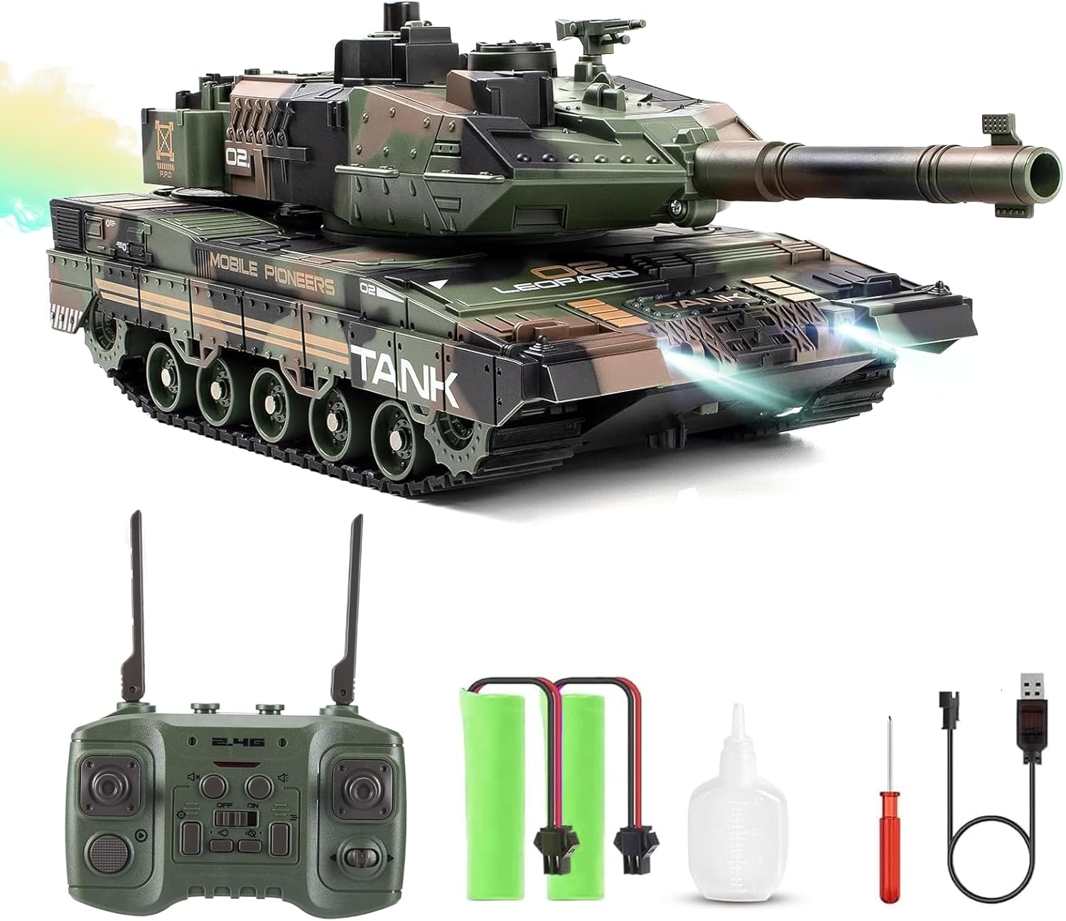 Amazon.com: Joysweetoy RC Tank That Shoots - 2.4Ghz Remote Control Army ...