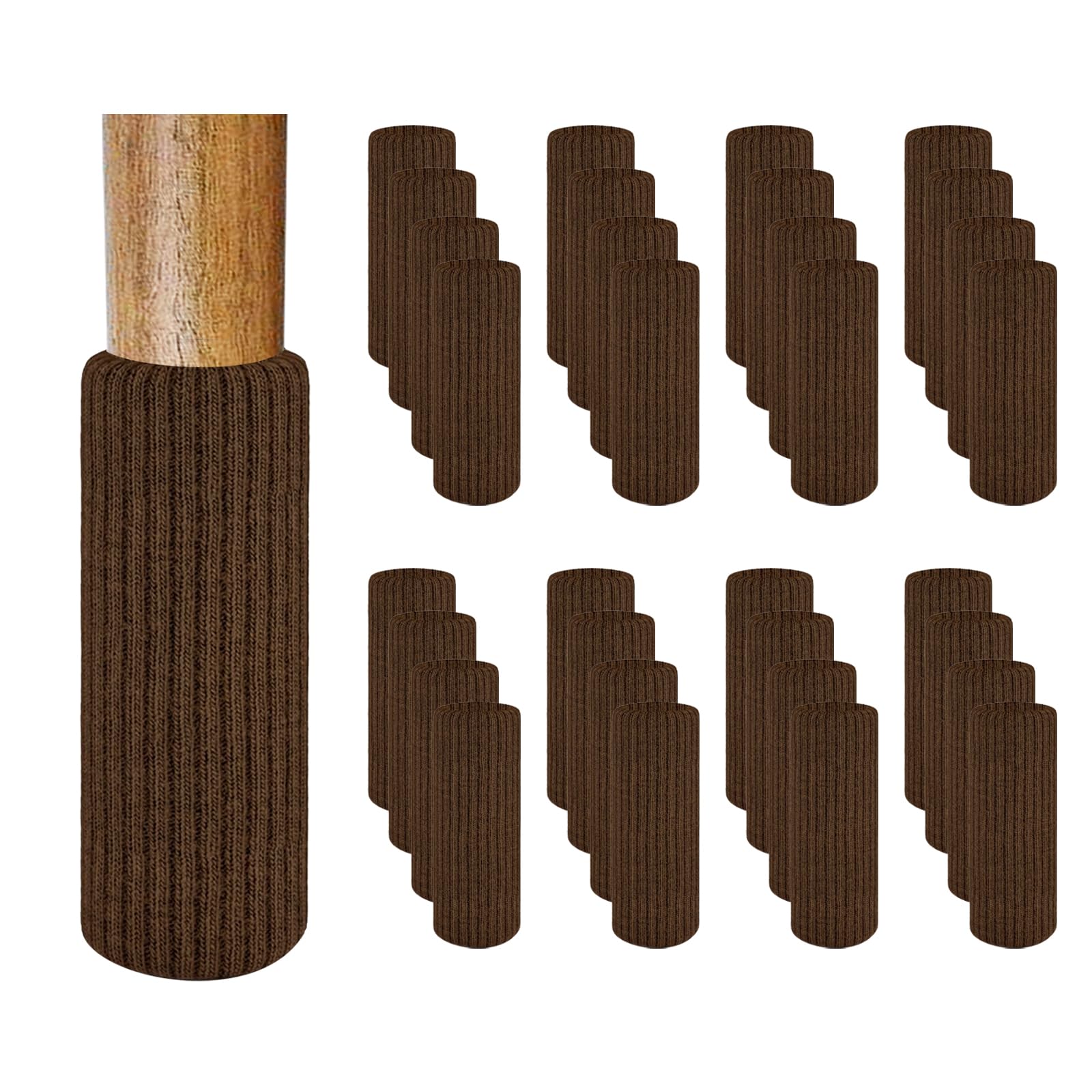 32 PCs Chair Leg Socks Protectors for Hardwood Floors,Knitted Furniture ...