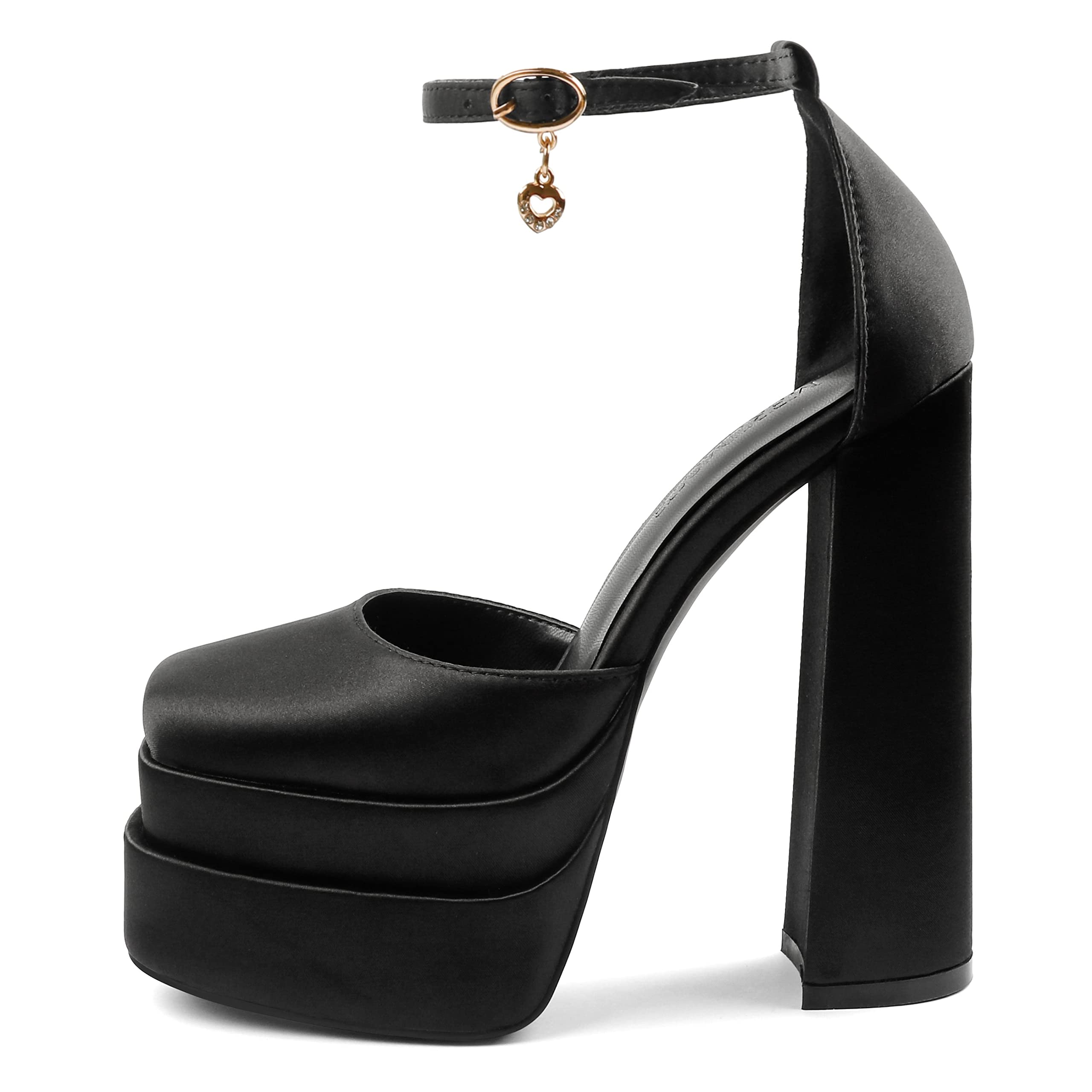 Amazon.com | MERUMOTE Womens Sexy High Heels Platforms Pumps Square Toe ...