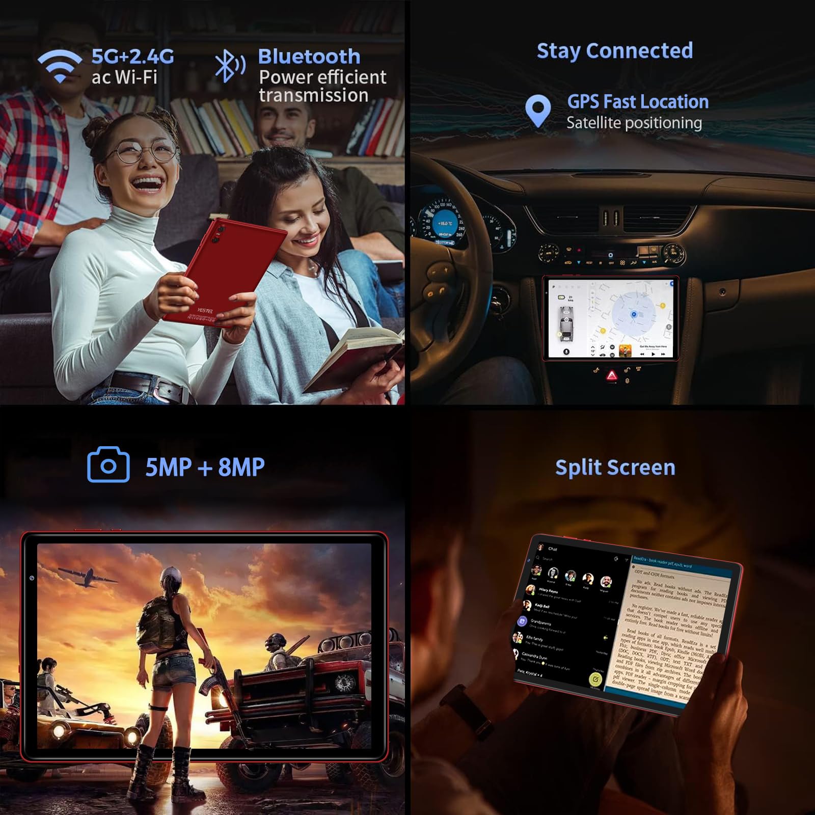 Snapklik.com : YESTEL 2023 Newest Android 13 Tablet 10 Inch Tablet