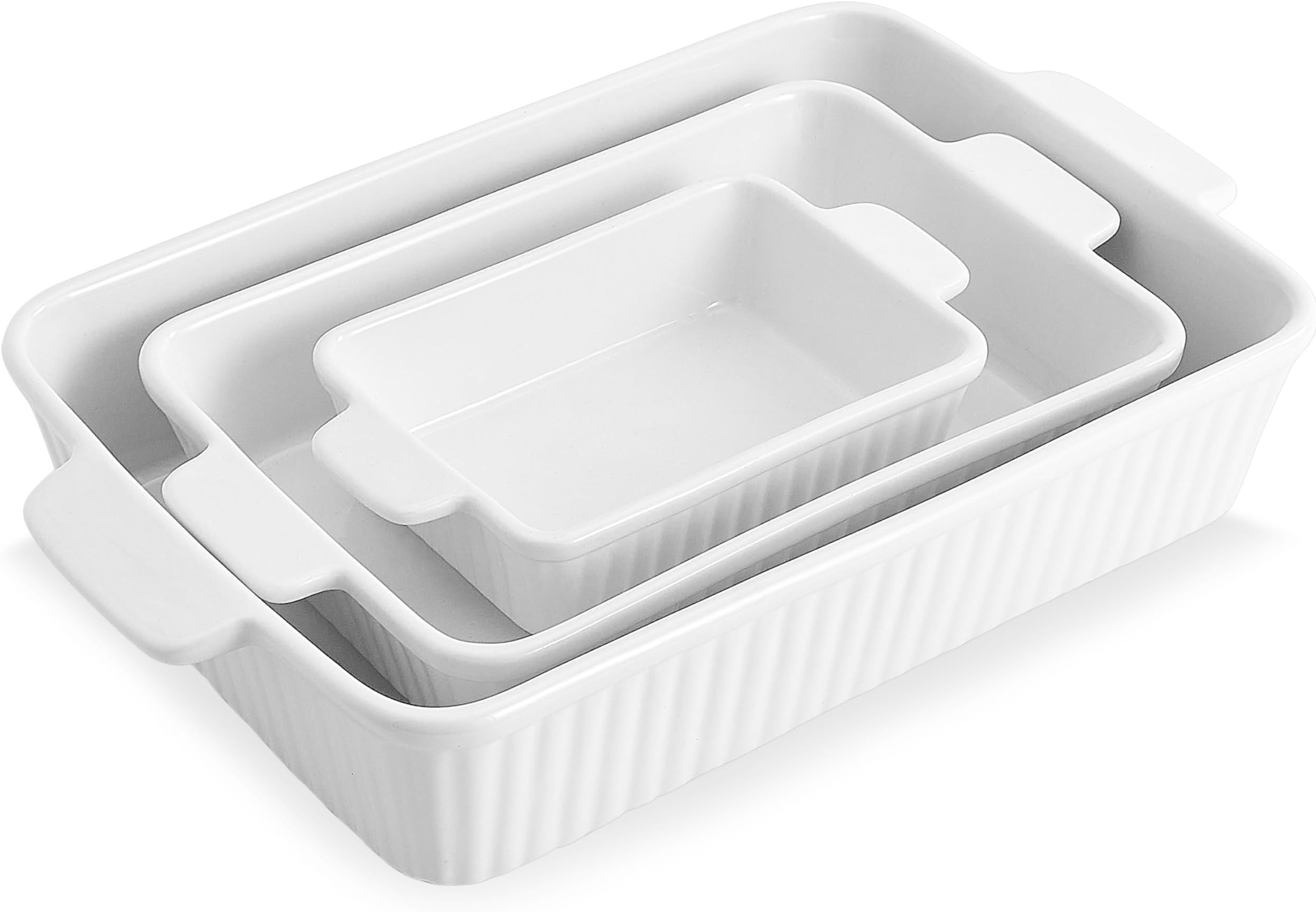 Amazon.com: AVLA 4 Pack Porcelain Baking Dish, 7 Inch Ceramic ...