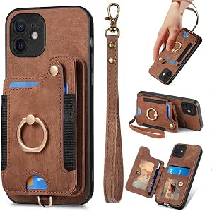 Amazon.com: 12 Mini Case,Card Holder Wallet for iPhone 12 Mini Case ...