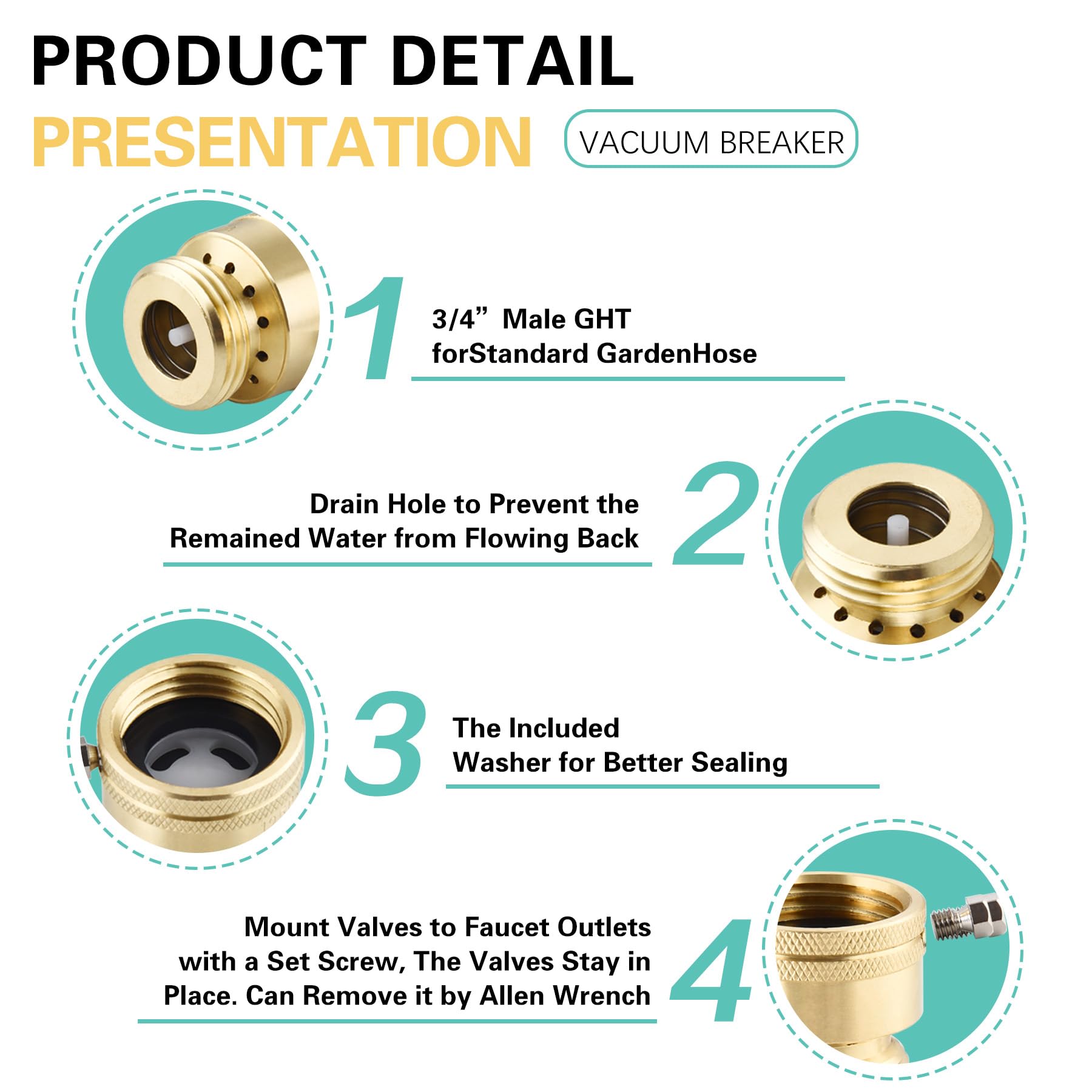 For Outdoor Spigot Backflow Preventer
