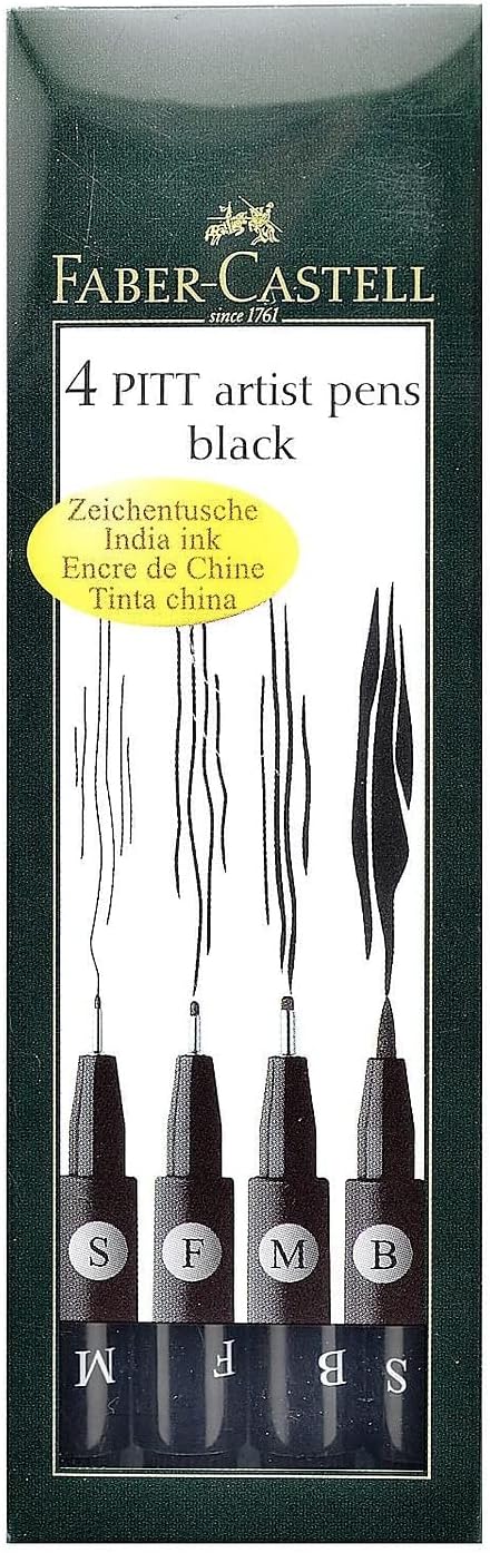 Amazon.com: Faber-Castel Extra Superfine PITT Artist Pen, Black