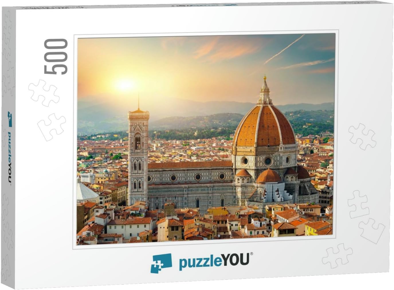 Amazon.com: View on Florence & Basilica of Saint Mary, Italy... Jigsaw ...