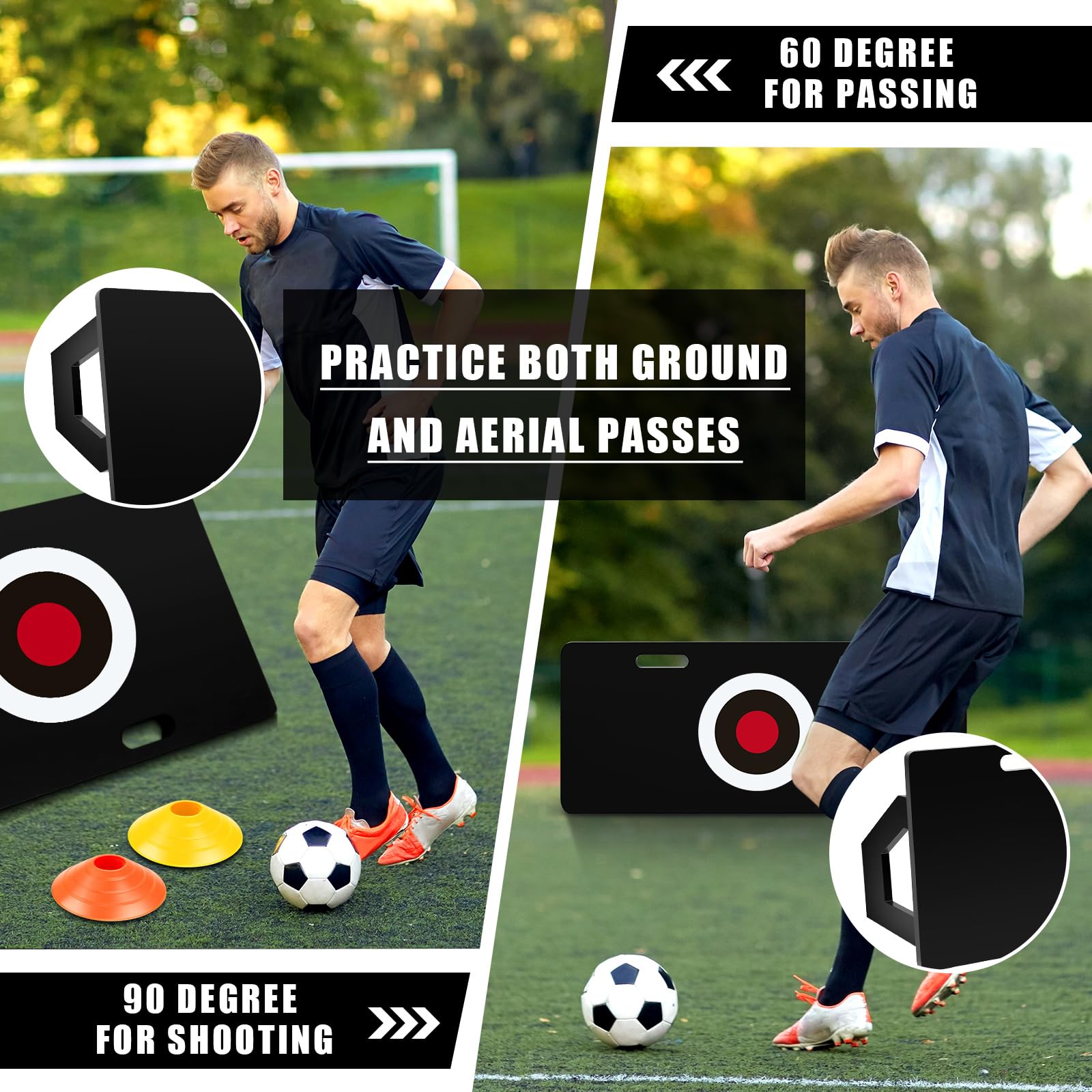 Leyndo Soccer Rebounder Board 40" x 16" Foldable Football Wall ...