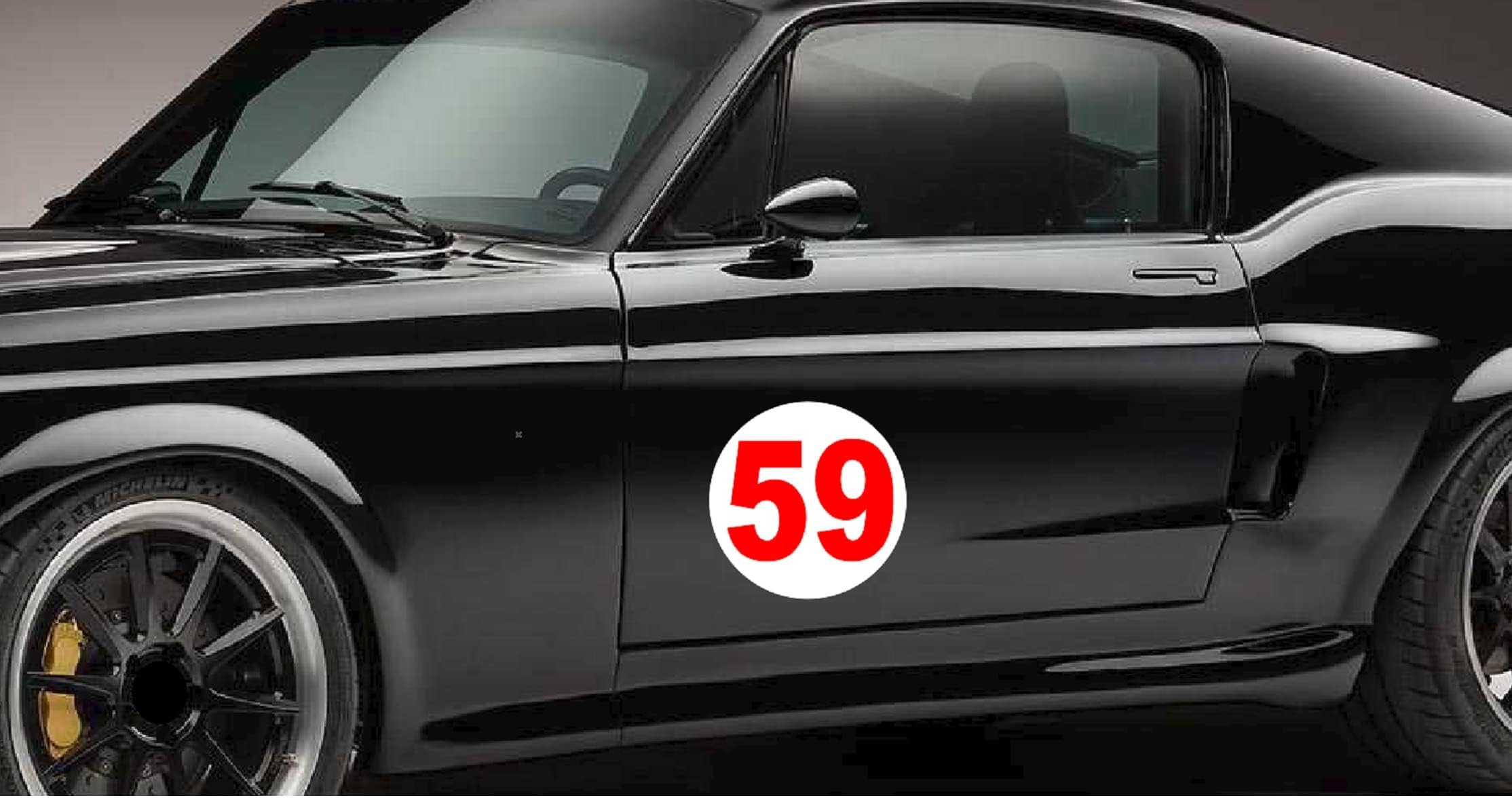 Amazon.com: 12" Set of Two Magnetic Custom Number Roundels Rally ...