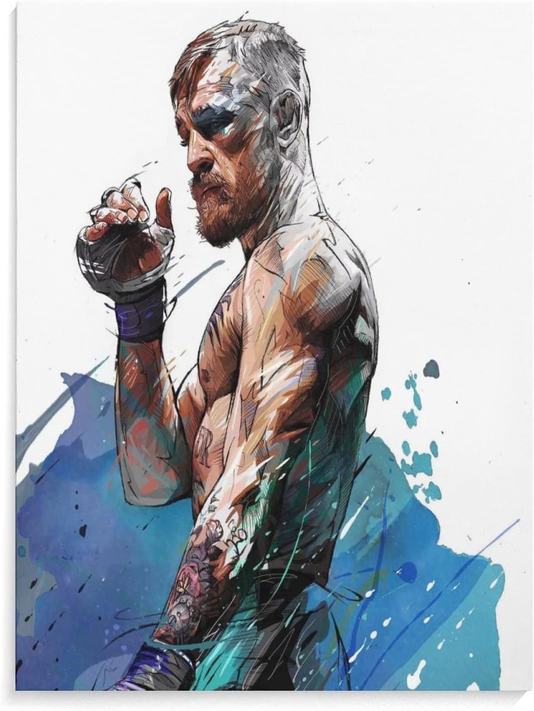 Amazon.com: Room Decor Aesthetics Canvas Print Painting Boxing Conor ...