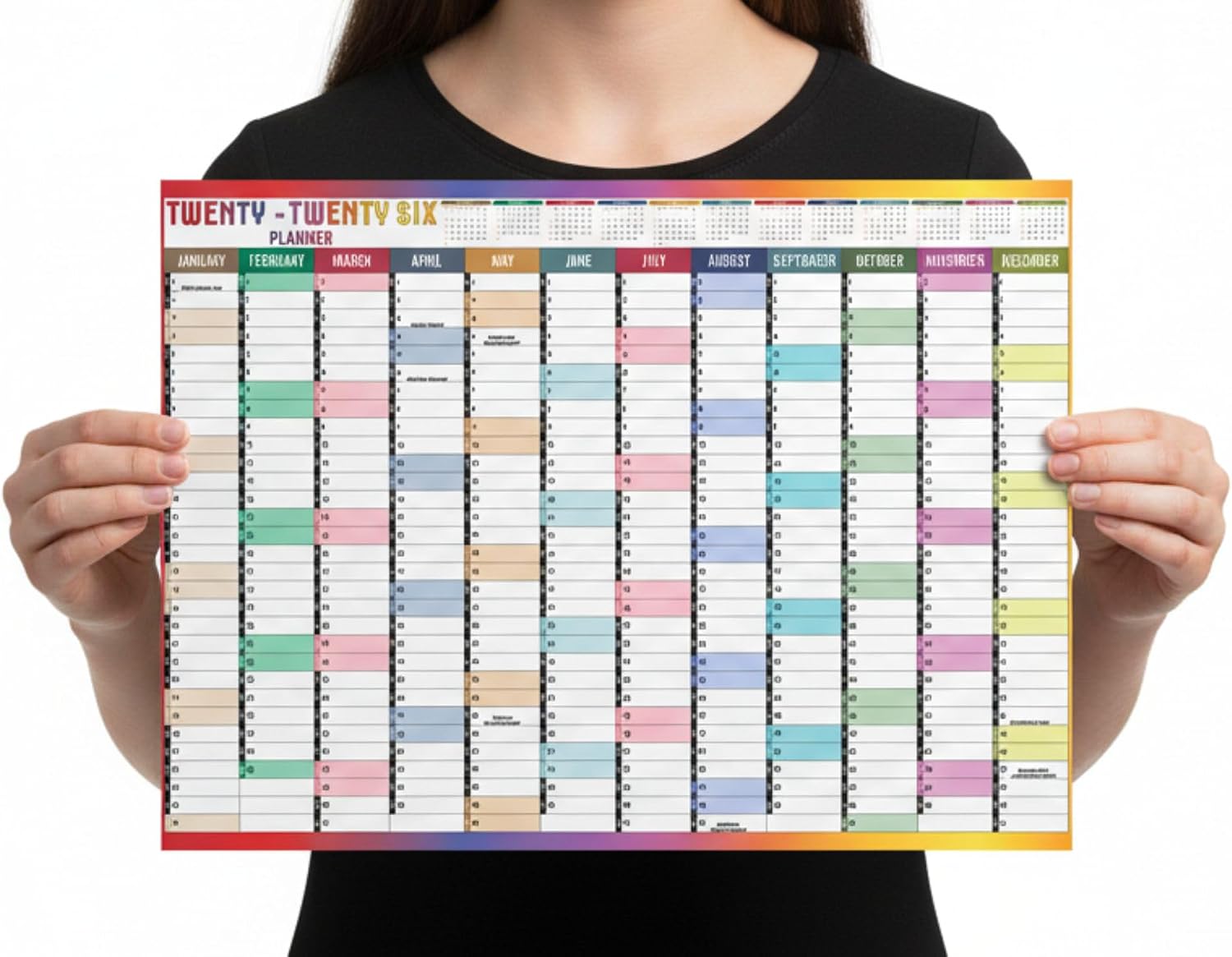 2026 Year Wall Planner A3 Uk Wall Calendar Yearly Planner Large Jan To ...
