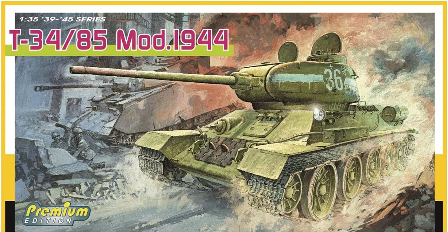 Amazon | プラッツ ドラゴン 1/35 第二次世界大戦 ソビエト軍 T-34/85 Mod.1944 マジックトラック付属 プラモデル ...