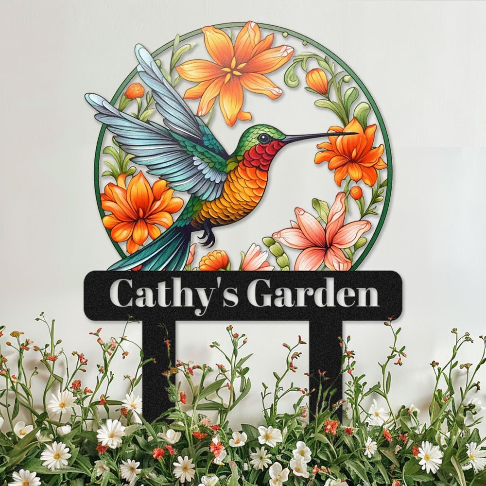 Hummingbird Garden Sign Welcome Stake – Easters Landscape Supplies