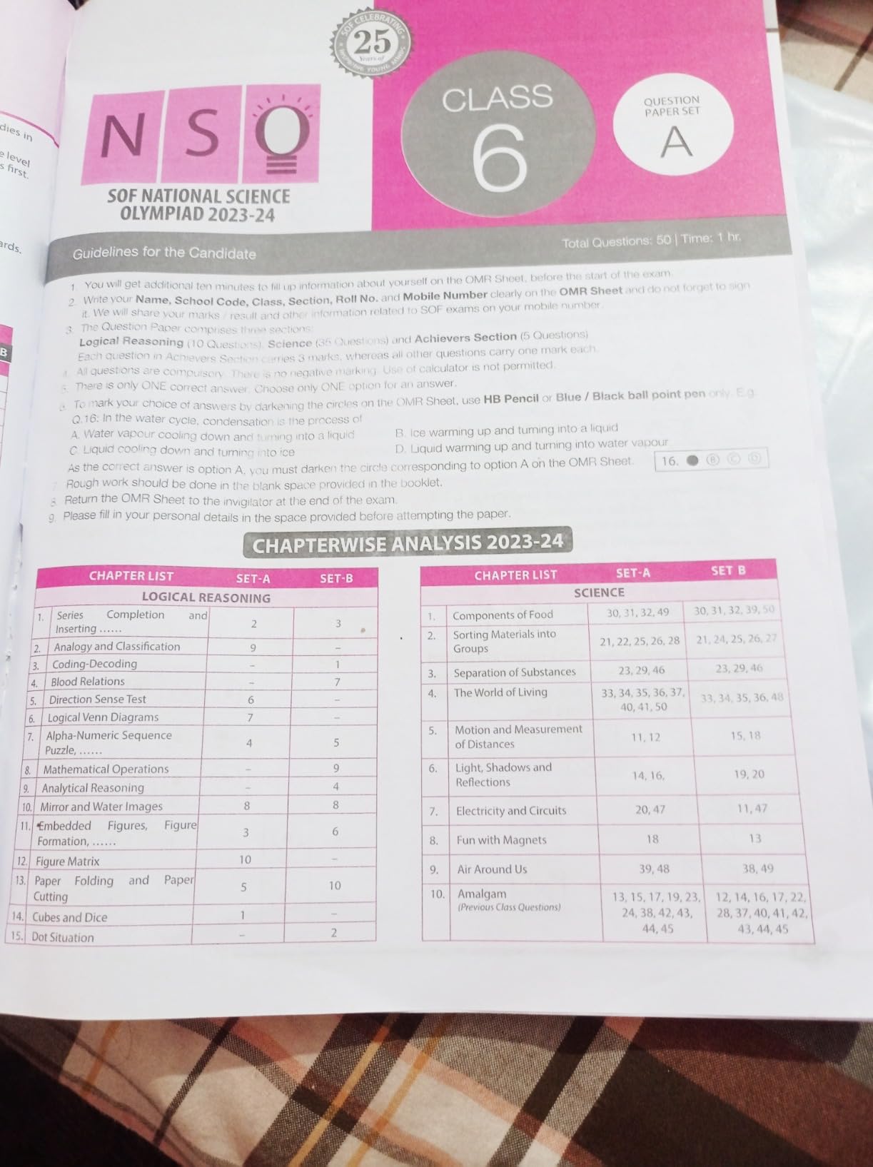 Buy MTG NSO Class-6 Olympiad 10 Previous Years Papers (2023-2019 Set A ...