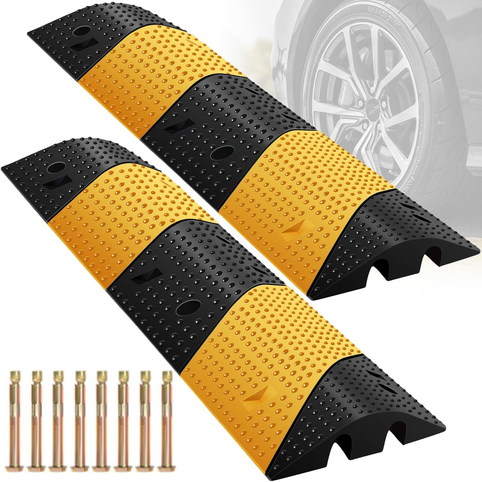 Amazon.com: Speed Bumps for Road, 2 Pack 39.3" Rubber Speed Bumps, 2 ...